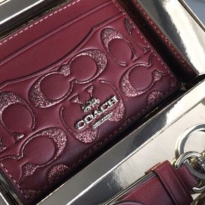 Coach | Accessories | Coach Boxed Card Case And Valet Key Fob Key Chain ...